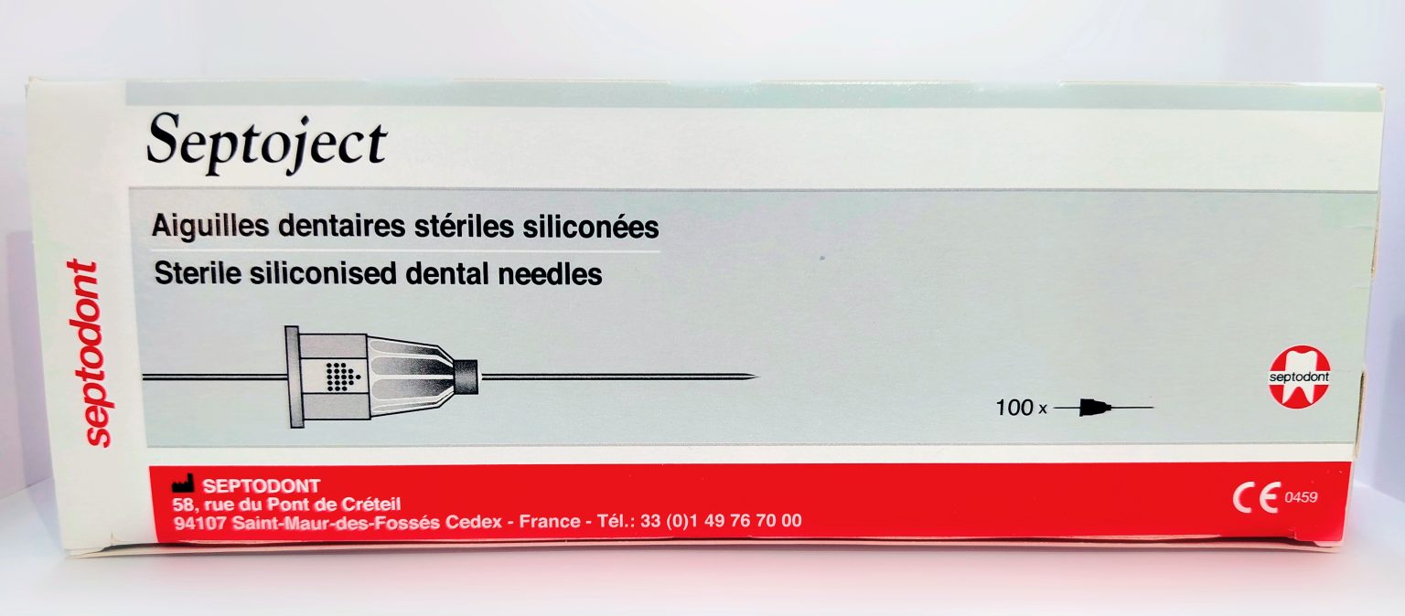 AGUJA DENTAL CORTA CON 100 SEPTOJET – Depósito Dental